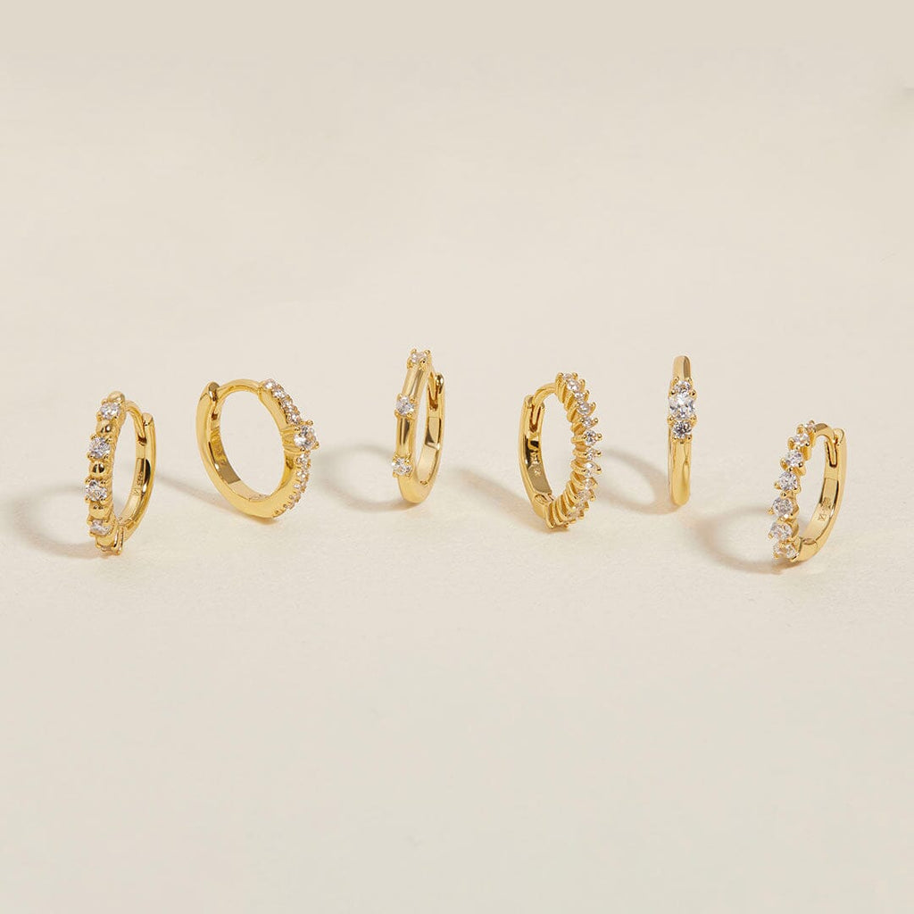 Gold Murphy 6-Piece Hoop Earring Set | Adorn Luxe | Adornmonde