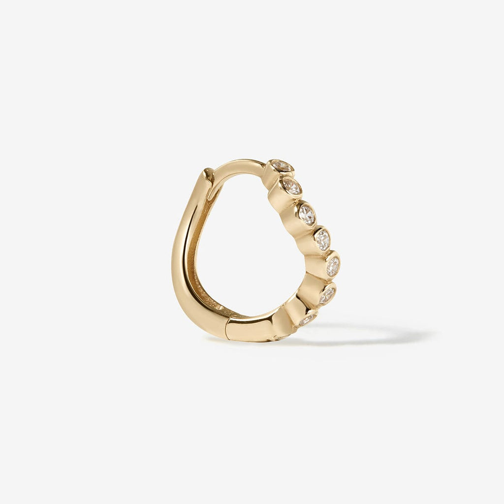 Gold Alfred Diamond Hoop Piercing | Fine Piercings | Adornmonde