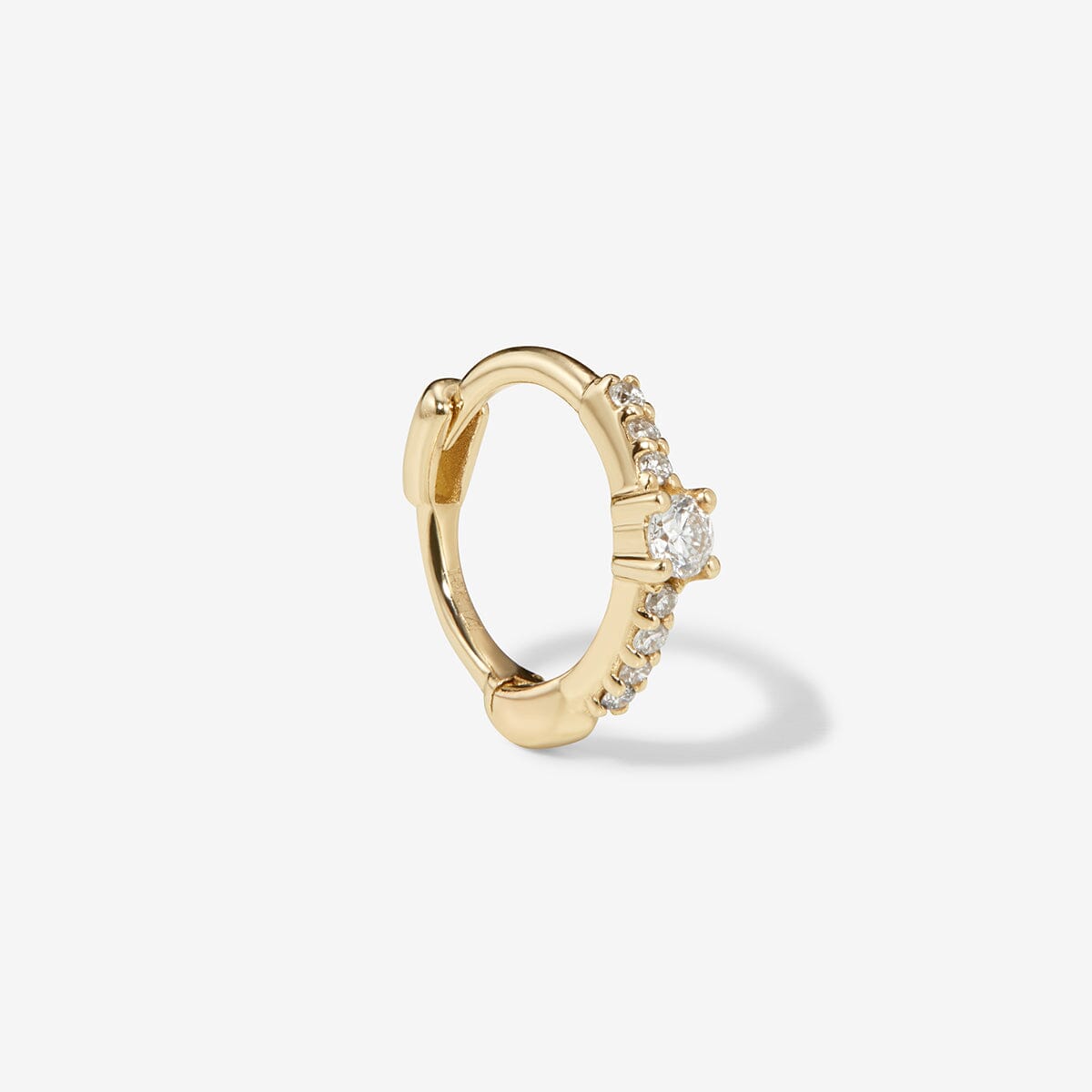 Gold Banff Huggie Piercing | Fine Earrings | Adornmonde