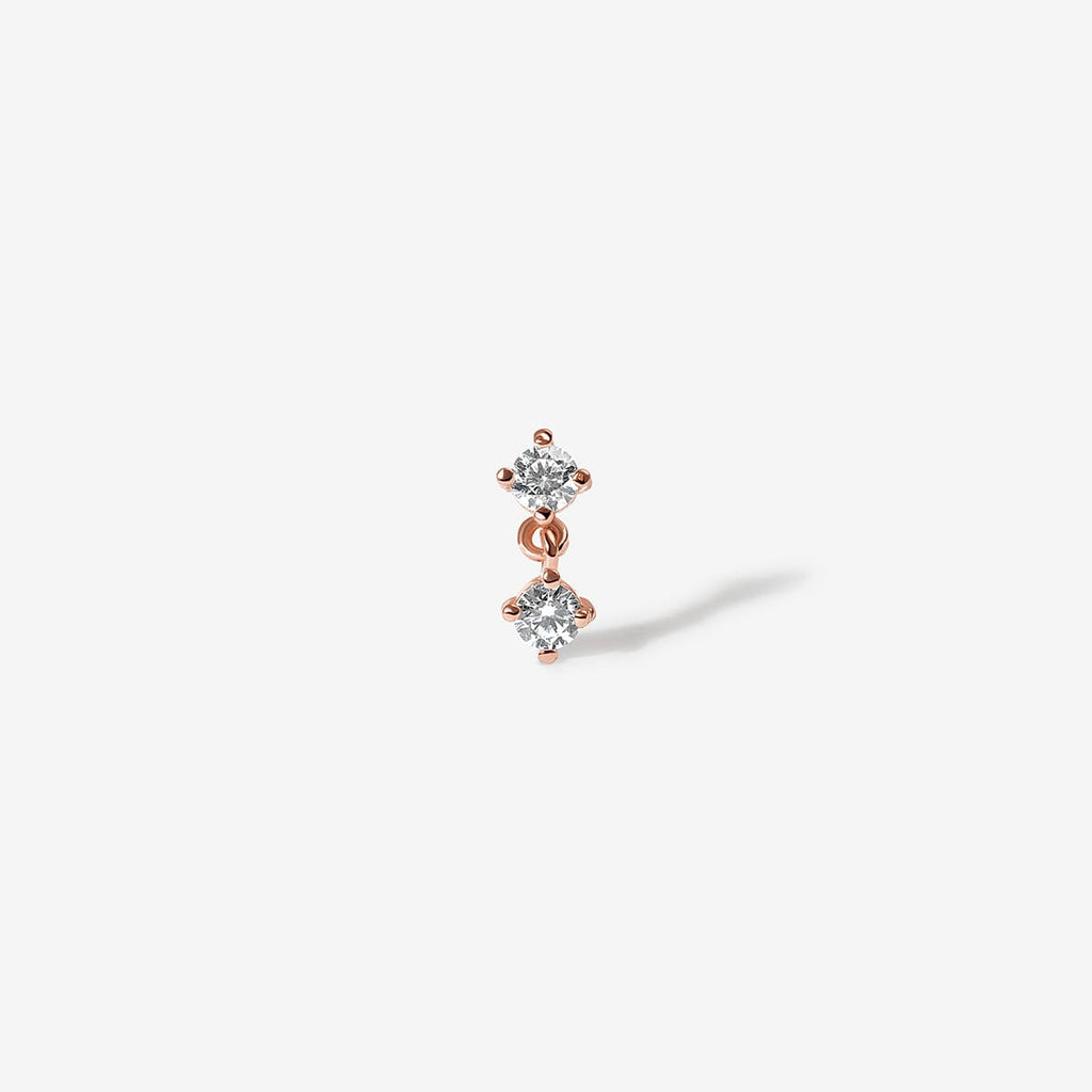 Rose Gold Bell Lab Diamond Piercing | Fine Piercings | Adornmonde