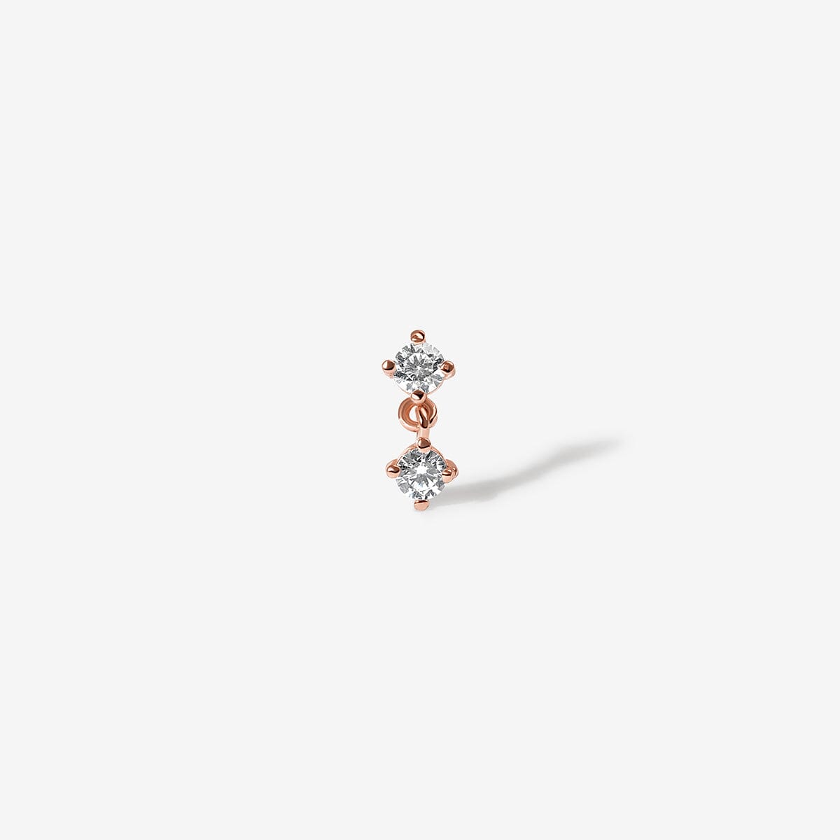 Rose Gold Bell Lab Diamond Piercing | Fine Piercings | Adornmonde