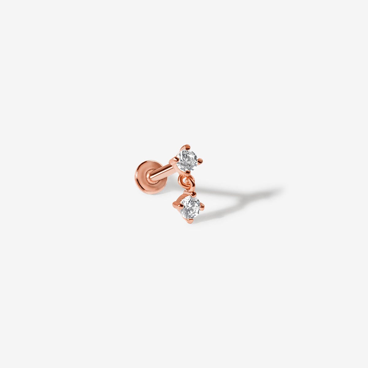 Rose Gold Bell Lab Diamond Piercing | Fine Piercings | Adornmonde