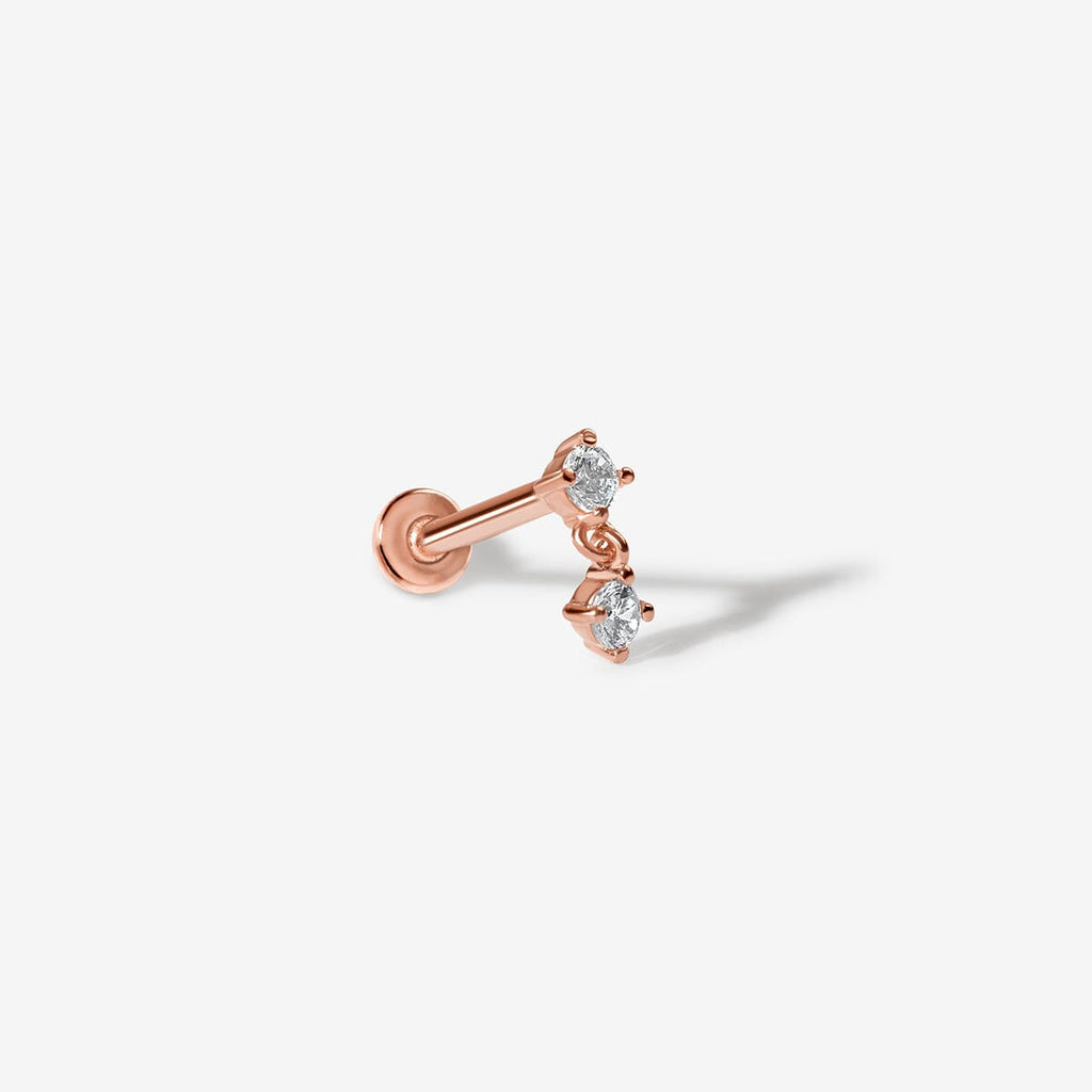 Rose Gold Bell Lab Diamond Piercing | Fine Piercings | Adornmonde