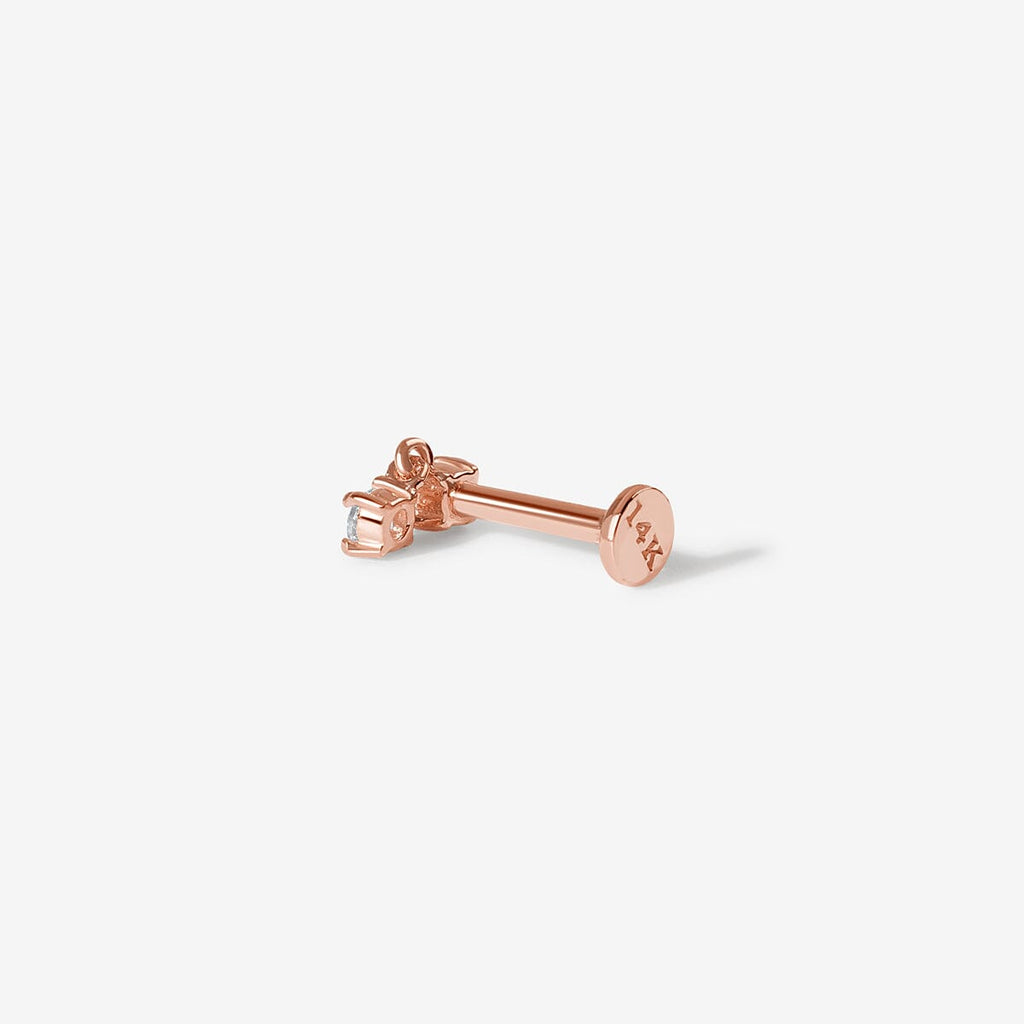 Rose Gold Bell Lab Diamond Piercing | Fine Piercings | Adornmonde