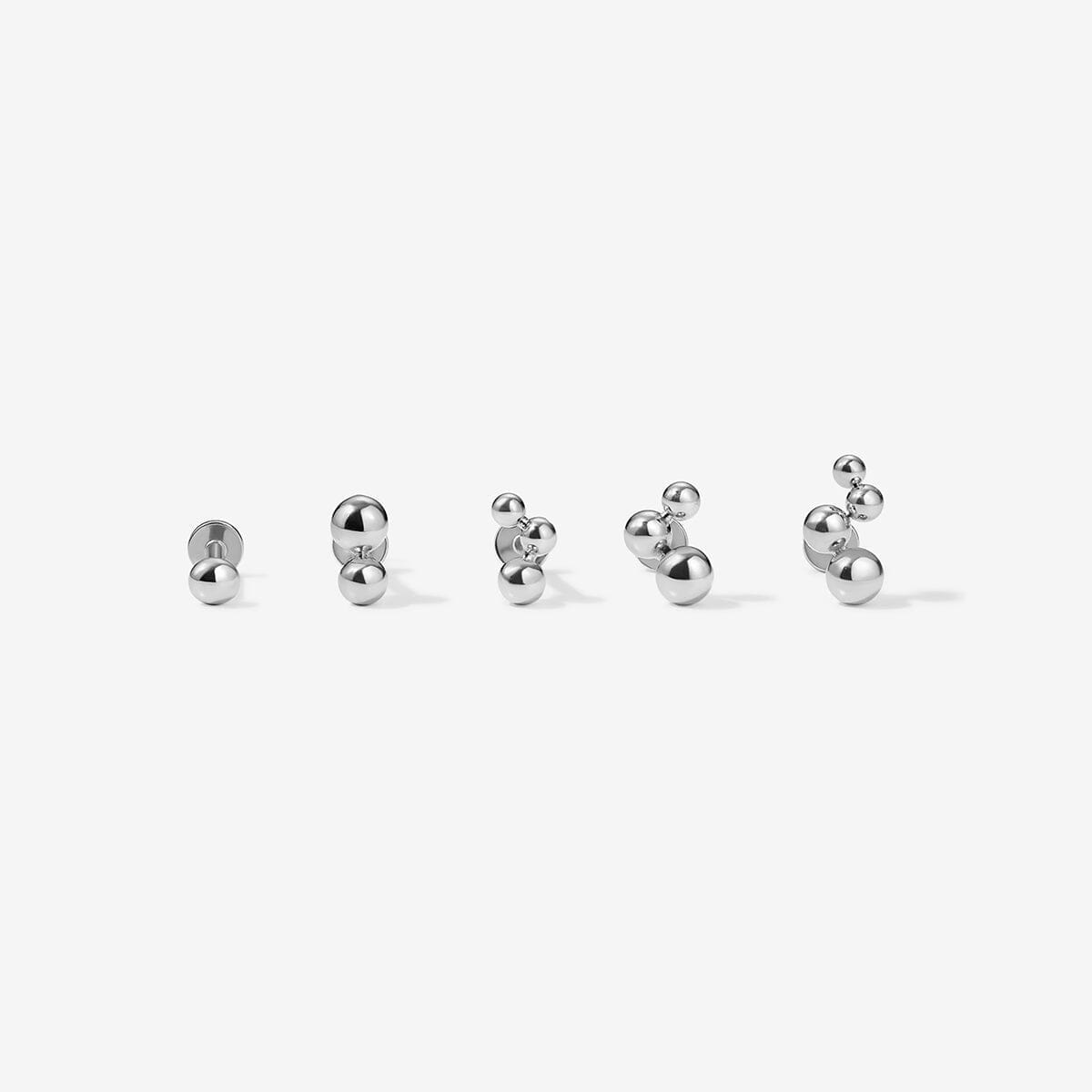 White Gold Shaine Bubble Piercing | Fine Earrings | Adornmonde