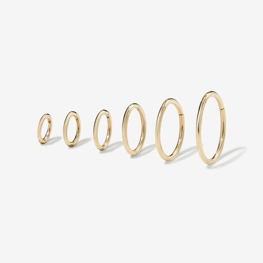 Gold Cloud Clicker Hoop | Fine Piercings | Adornmonde
