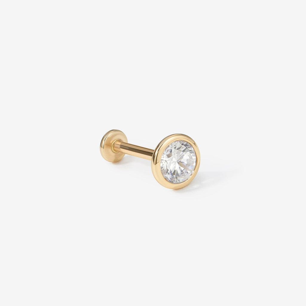 Gold Dent Diamond Piercing | Fine Piercings | Adornmonde