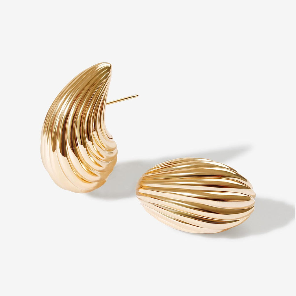 Gold Geller Shell Earrings | Adorn Luxe | Adornmonde