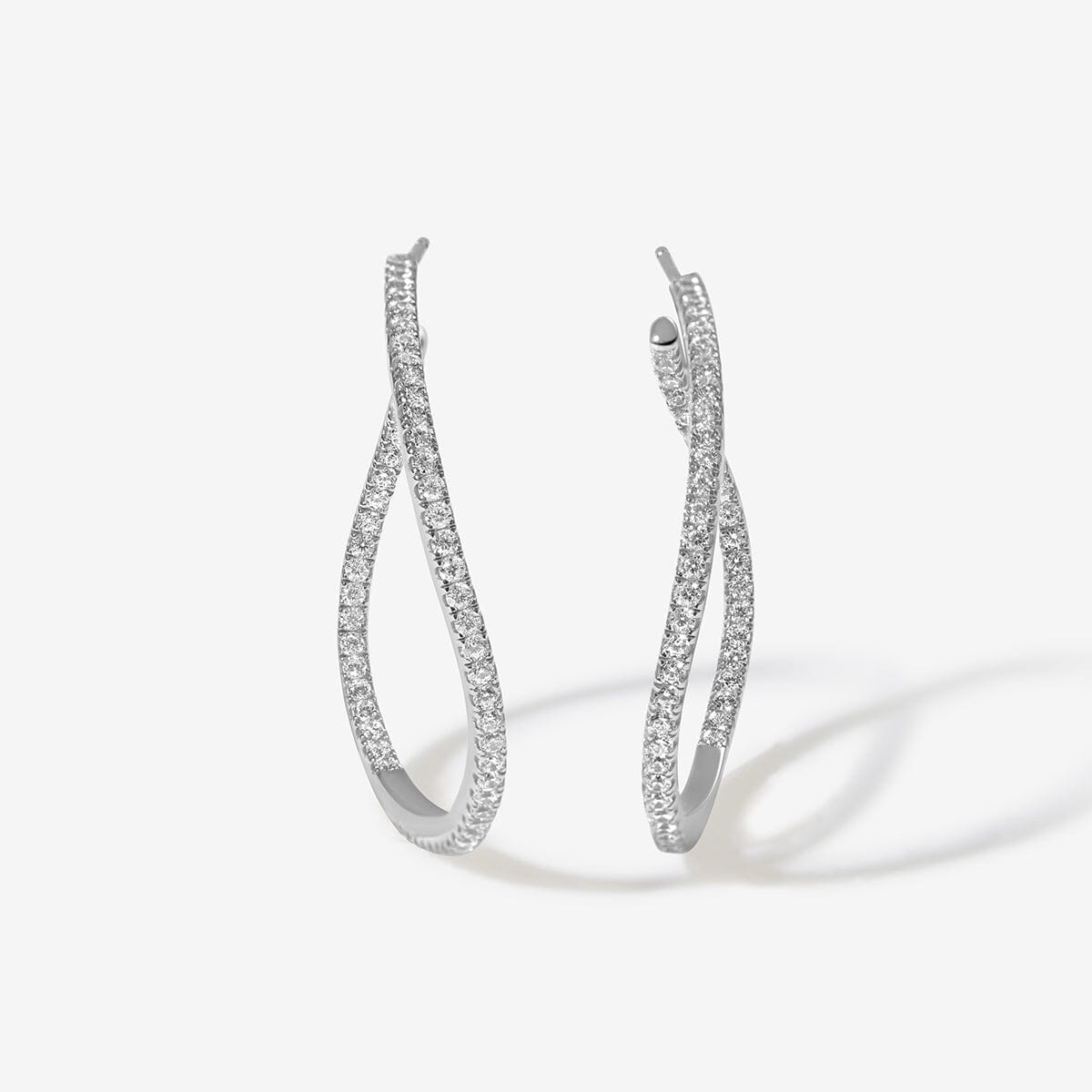 Silver Tao Wave Hoops | Adorn Luxe | Adornmonde