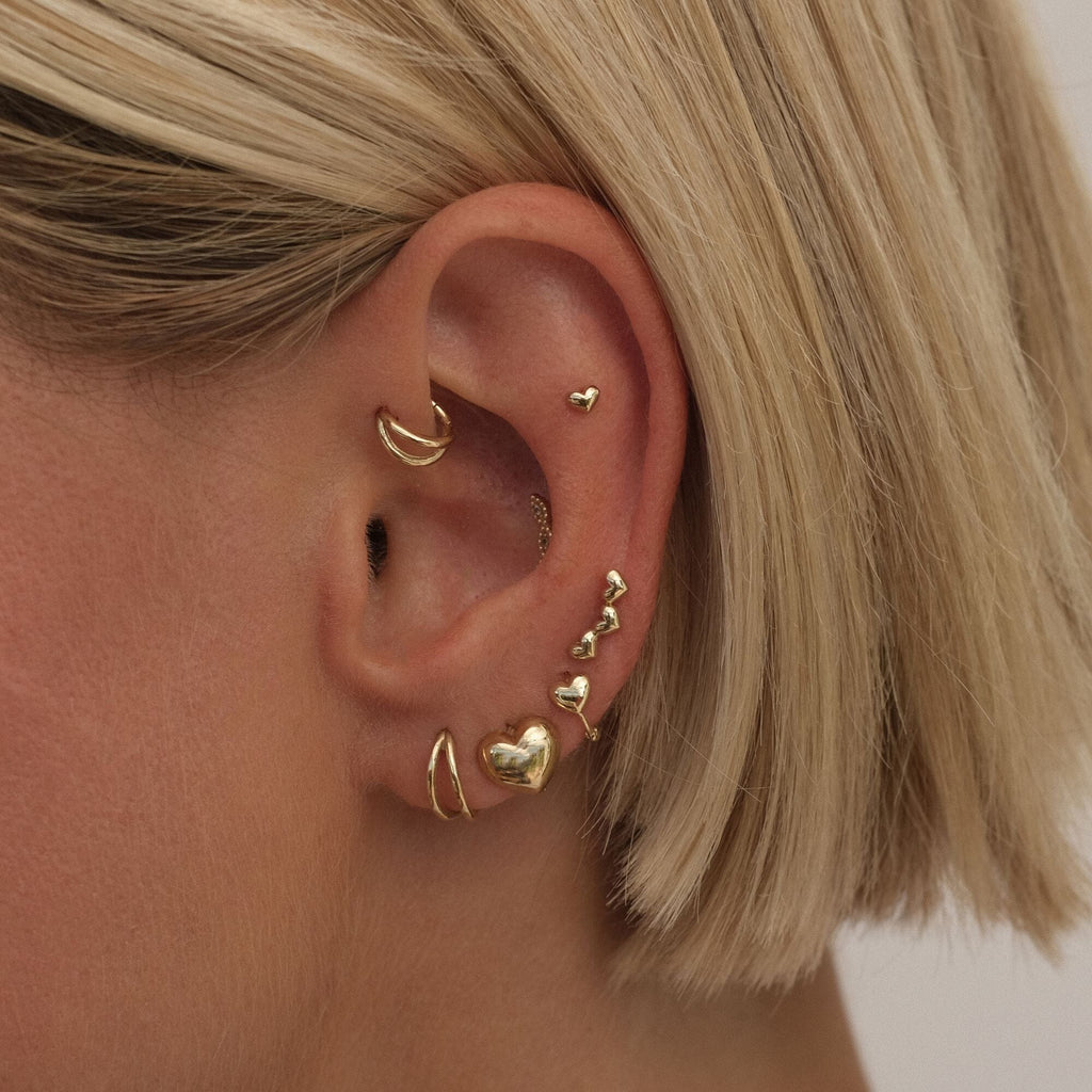 Gold James Micro Heart Piercing | Fine Piercings | Adornmonde