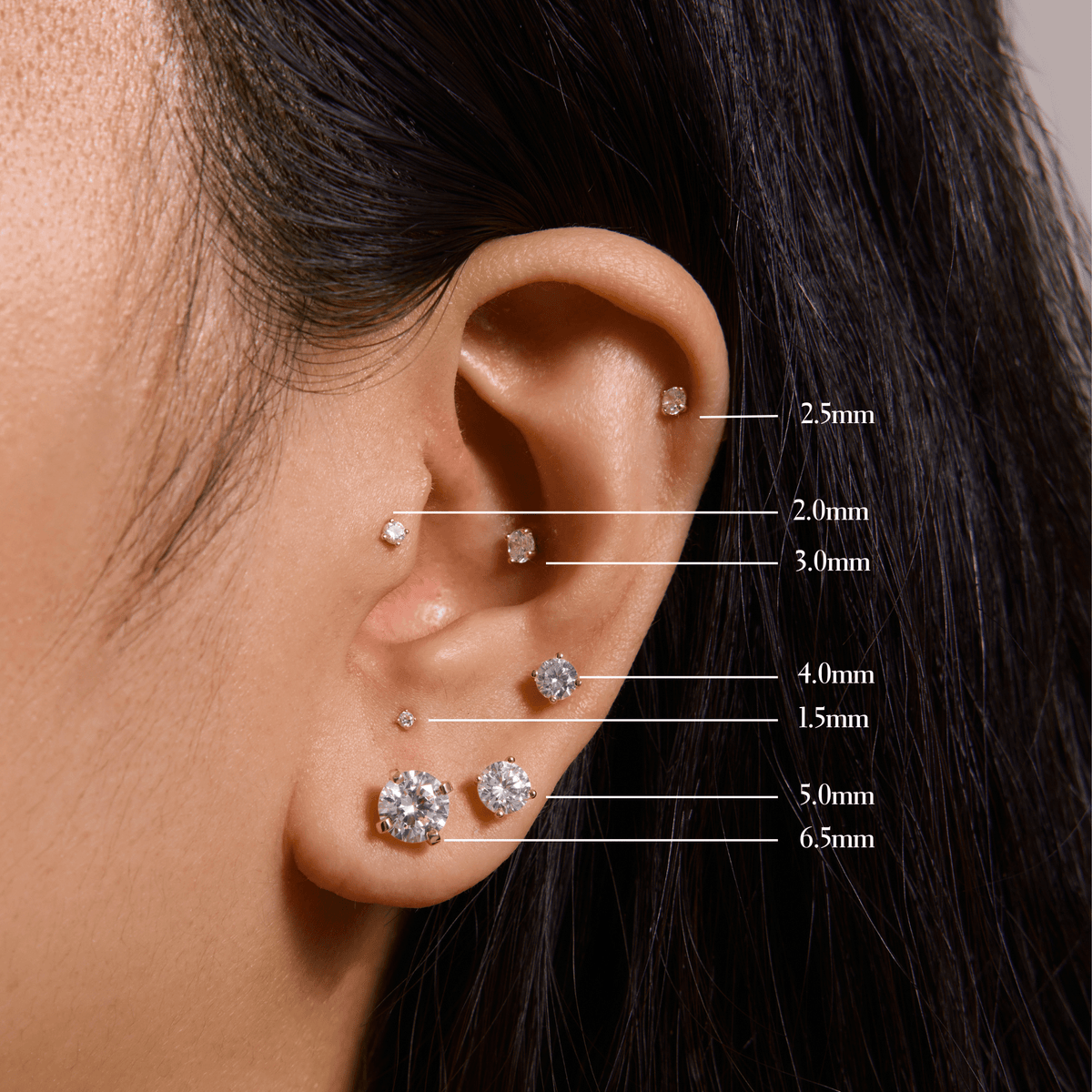 Gold Sid Lab Diamond Piercing | Fine Piercings | Adornmonde