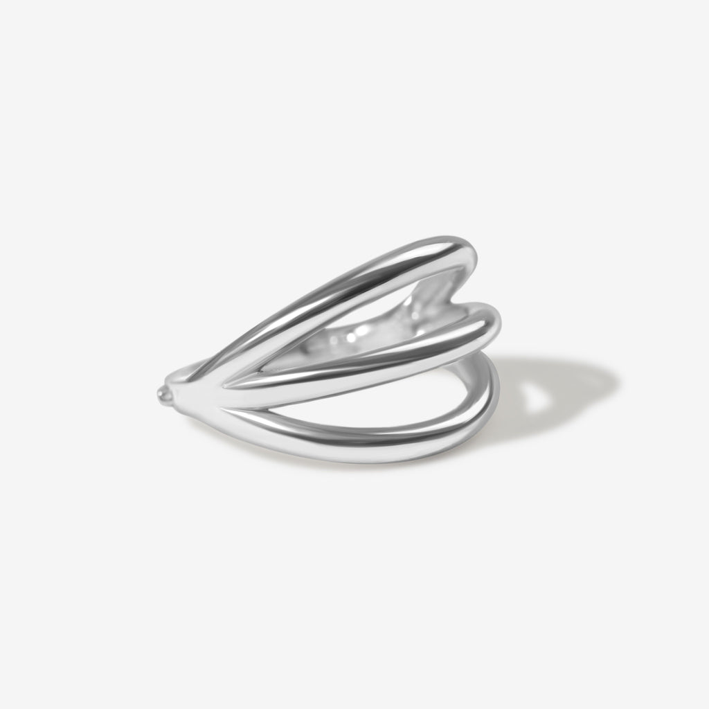 White Gold Peng Cage Clicker Hoop | Fine Piercings | Adornmonde