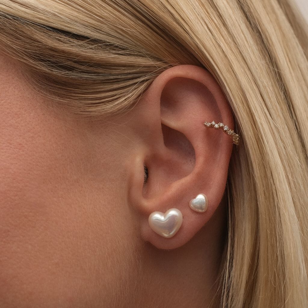 Gold Ryan Small Puffy Heart Piercing | Fine Piercings | Adornmonde
