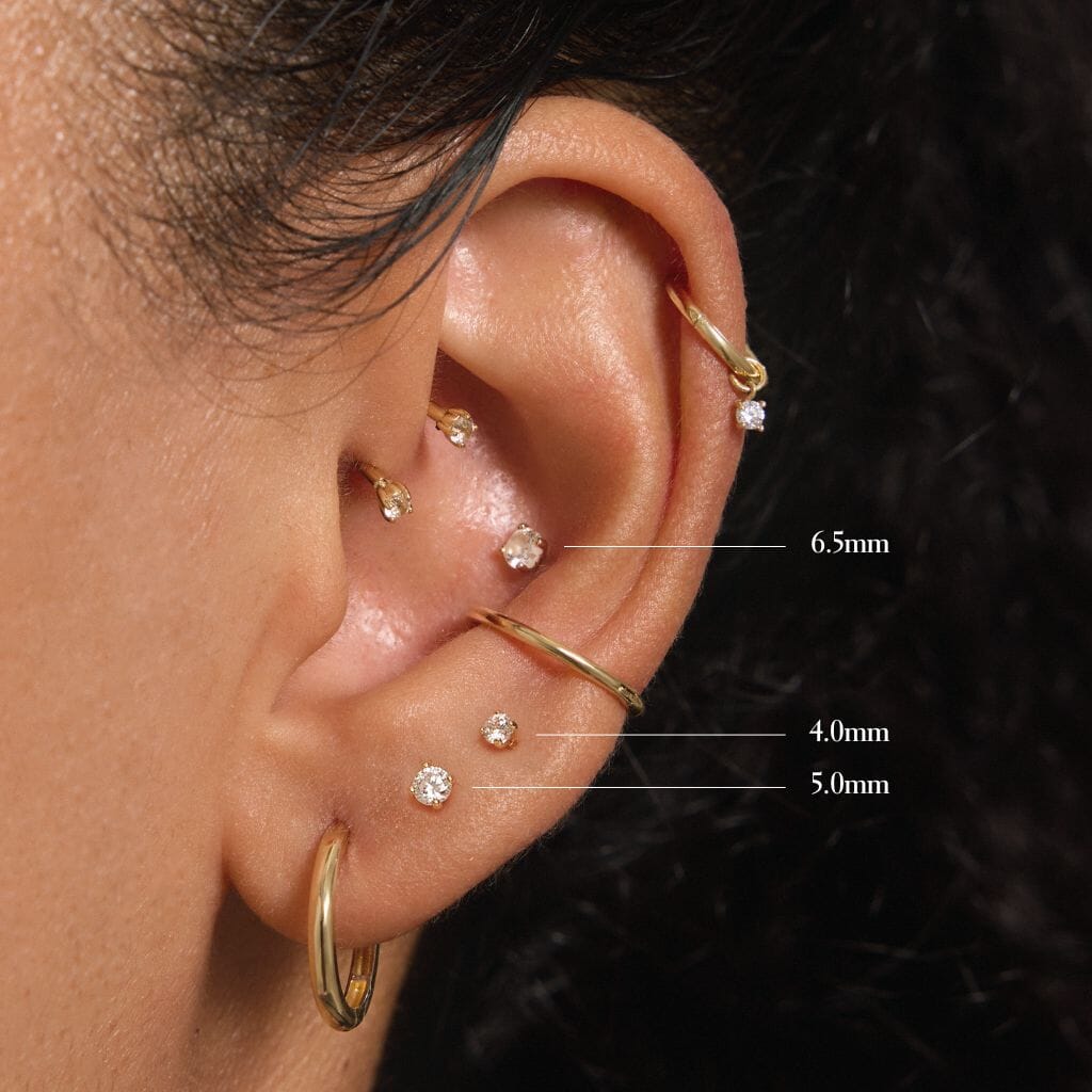 Gold Sid Lab Diamond Piercing | Fine Piercings | Adornmonde