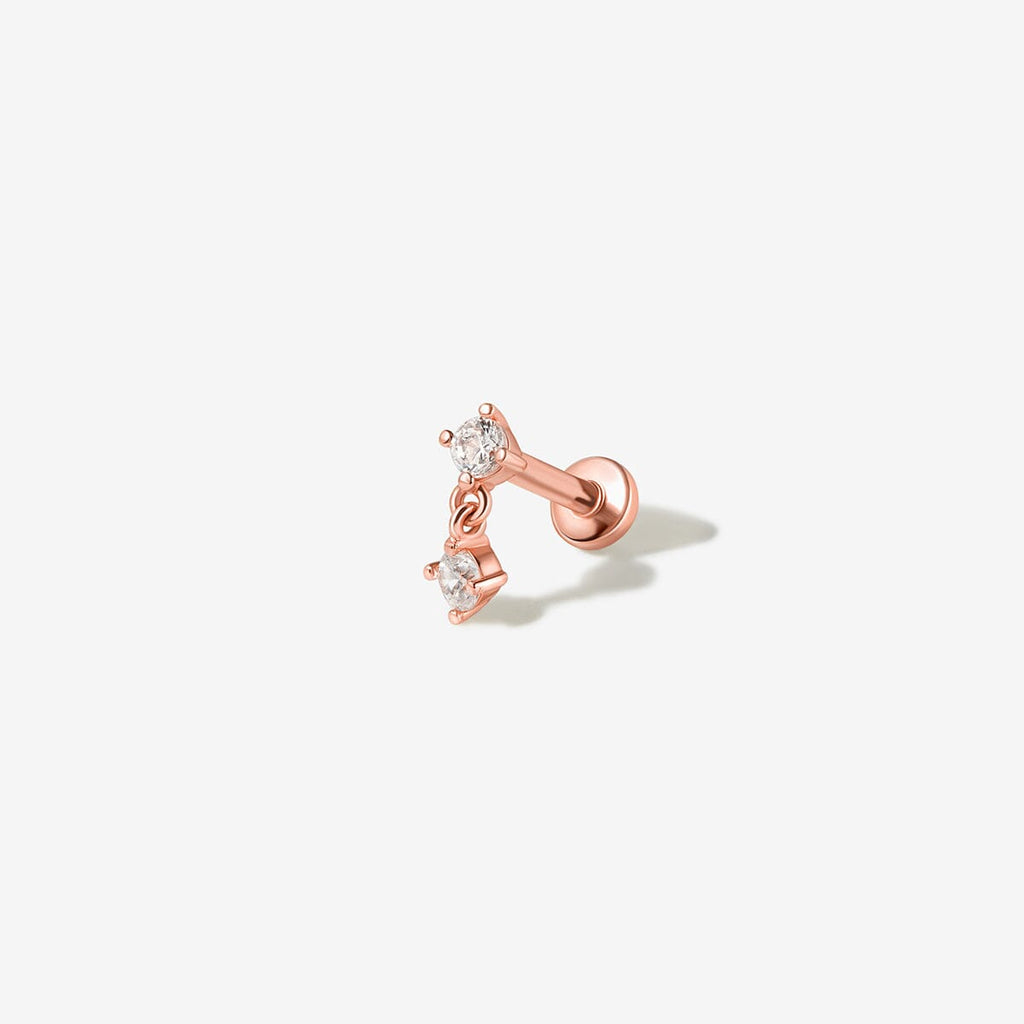 Rose Gold Bell Lab Diamond Piercing | Fine Piercings | Adornmonde