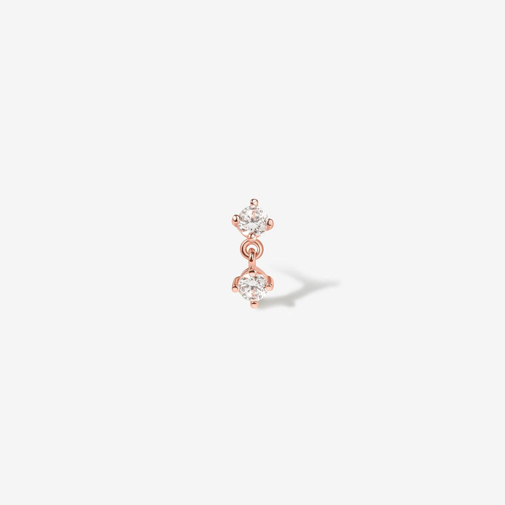 Rose Gold Bell Lab Diamond Piercing | Fine Piercings | Adornmonde