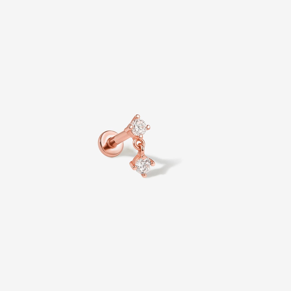 Rose Gold Bell Lab Diamond Piercing | Fine Piercings | Adornmonde